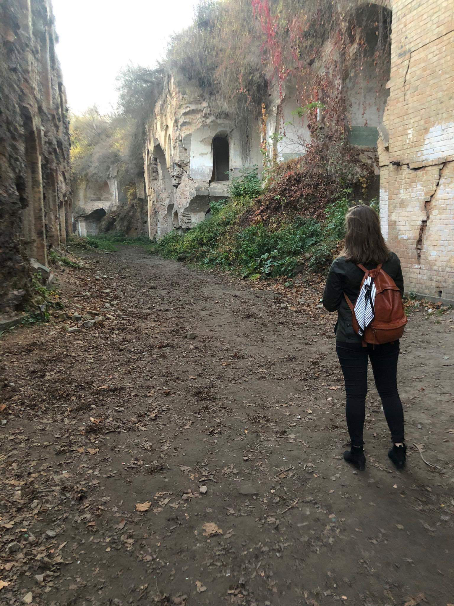 A class field trip to Fort Tarakanivskyy, Ukraine · Randi with an i
